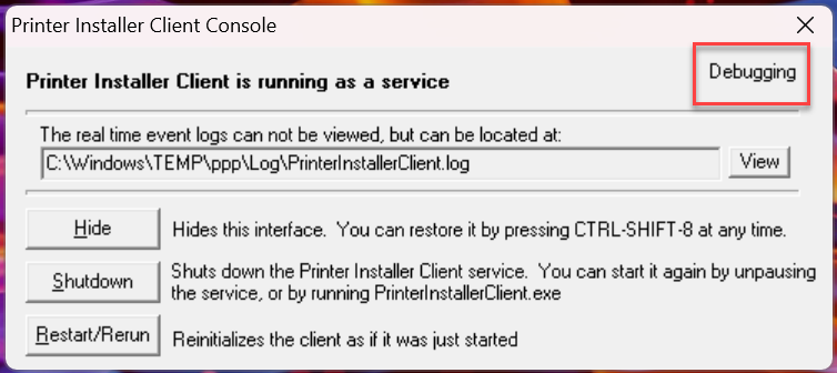 How to turn on client debugging